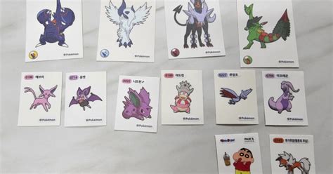 포켓몬 띠부띠부씰 및 메가 띠부씰 보너스 짱구스티커 일괄 싸게 팔아요 장곡동 취미 게임 음반 당근 중고거래