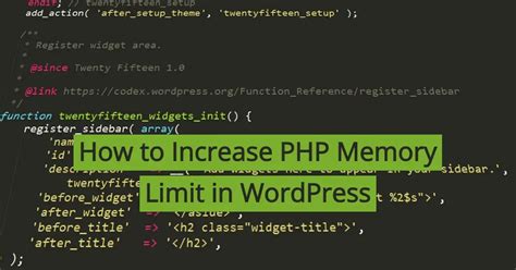 How To Increase Php Memory Limit In Wordpress