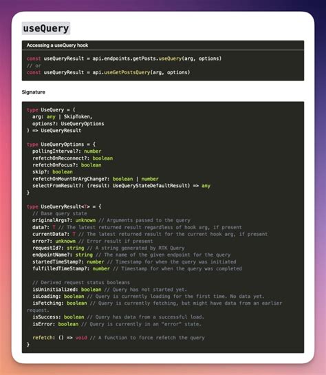 📚 Rtk Query Understanding Usequery Hook Dev Community