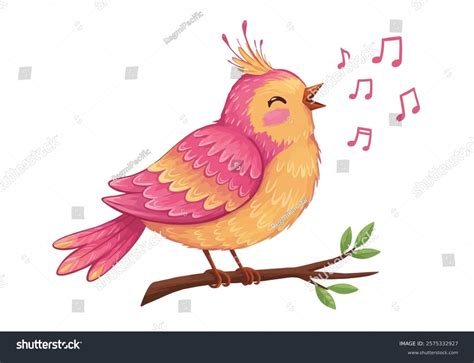 Bird Singing Clip Art This Clipart Stock Illustration 2575332927