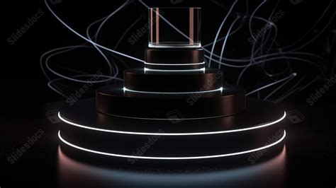 무료 보라색 네온 불빛 벡터의 벽돌 벽 벽지 Ppt 배경 Slidesdocs