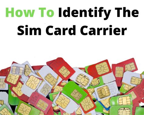 how to identify the sim card carrier on your cell phone