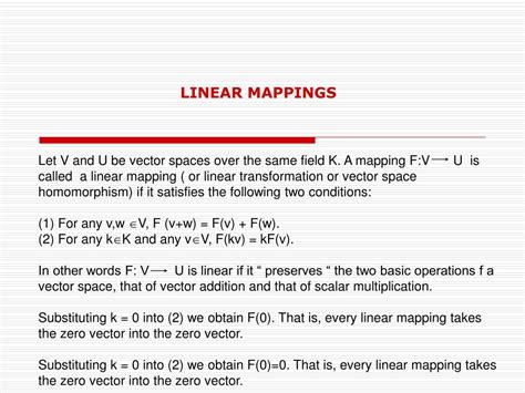 Ppt Chapter 6 Linear Mappings Lecture 8 Powerpoint Presentation