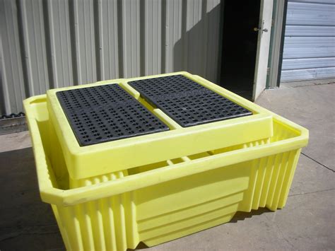 Ibc Tote Enpac 5482 Ye D Double Low Top Spill Pallet With Drain Yellow