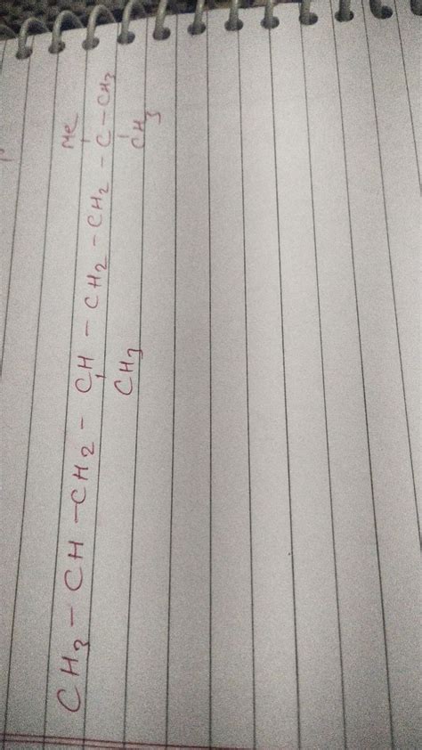 Given The Following Structure Write Its Iupac Name Ch3 Ch Ch2 Ch With