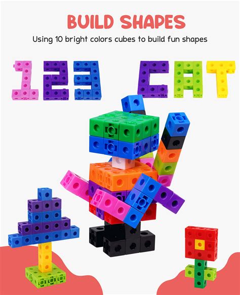 Buy Gamenote Math Cubes Manipulatives With Activity Cards Number Counting Blocks Toys Snap