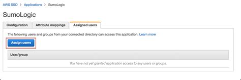 Integrate Sumo With Aws Single Sign On Sumo Logic Docs