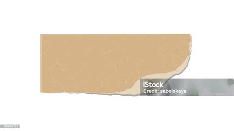 고립된 배경에 찢어진 직사각형 크래프트 종이 모양의 벡터 그림입니다 0명에 대한 스톡 벡터 아트 및 기타 이미지 0명