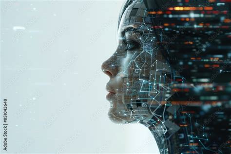 A Vision Of The Future Artificial Intelligence Digital Integration Human Cyborg Tech Fusion