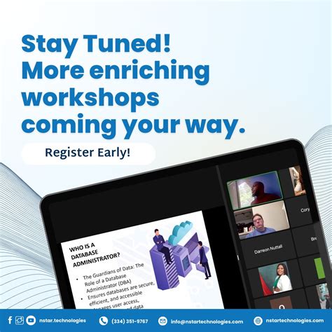 Nstar Technologies On Linkedin Dba Workshop Sqlbasics Techeducation