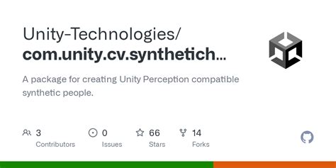 Github Unity Technologiescomunitycvsynthetichumans A Package For