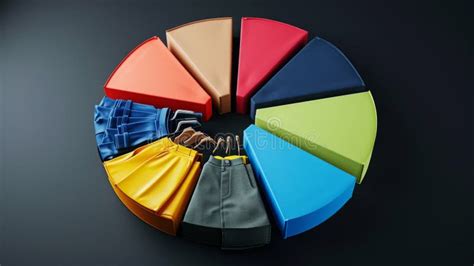 Fashion Industry Pie Chart With Colorful Clothing Sections Stock Image Image Of Industry