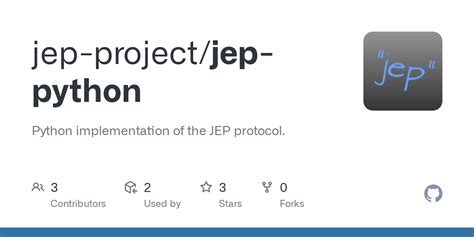 Github Jep Projectjep Python Python Implementation Of The Jep Protocol