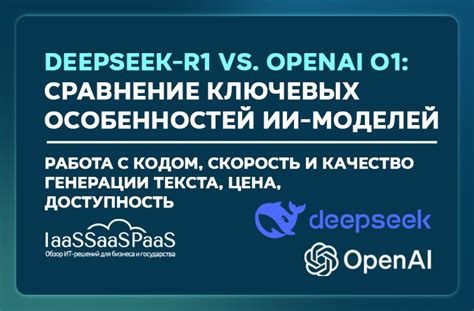 Что лучше Deepseek или Chatgpt Сравнение ИИ моделей Deepseek R1 и Openai O1 Iaas Saas Paas
