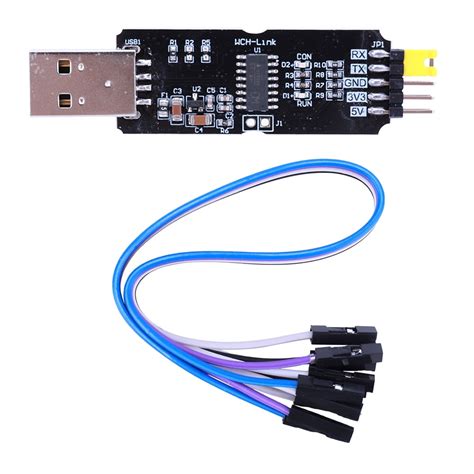 Wch Link Emulator Cmsis Dap Download Risc V Online Swdttl Arm Usb Debug Black