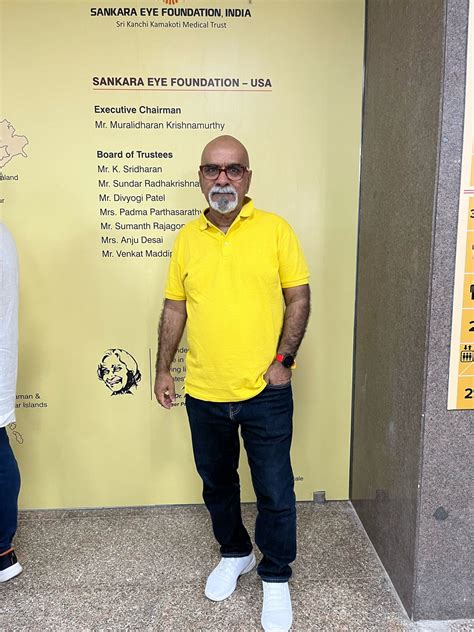 Dear Sanjay It Was Nice Meeting You At The Sankara Eye Hospital