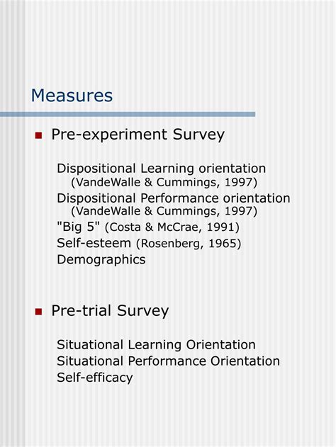 Ppt Dispositional Vs Situational Goal Orientation Effects On Self Efficacy And Performance