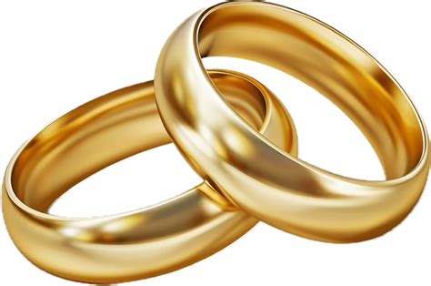 Golden Wedding Rings Interlocked 45931903 Png