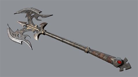 3d Model Weapon Axe Vr Ar Low Poly Cgtrader