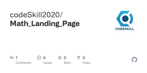 GitHub CodeSkill Math Landing Page