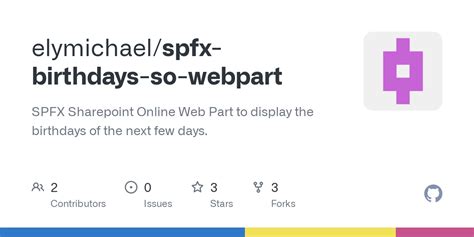 GitHub Elymichael Spfx Birthdays So Webpart SPFX Sharepoint Online Web Part To Display The