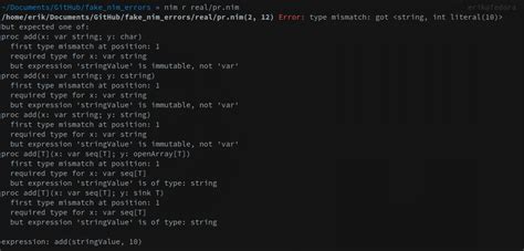 Compiler Error Suggestions Issue 323 Nim Lang RFCs GitHub