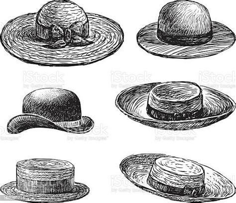 Topi Wanita Ilustrasi Stok Unduh Gambar Sekarang Topi Aksesori Kepala Gaya Retro Topi