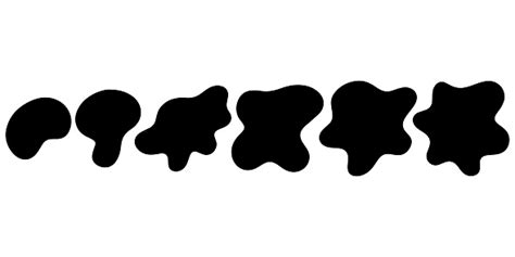 랜덤 블로치 잉크블롯 유기농 방울 얼룩 흰색 배경에 격리 된 임의의 Blob 유기 기하학적 둥근 패턴 벡터 그림입니다 0명에 대한 스톡 벡터 아트 및 기타 이미지 Istock