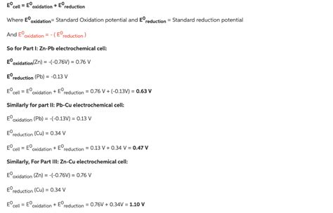 Solved E Cell Eo Oxidation E Reduction Where Chegg Com