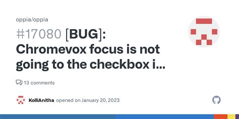 Bug Chromevox Focus Is Not Going To The Checkbox In Misconception