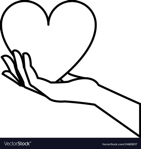 Hand Holding Heart Sketch At Explore Collection Of