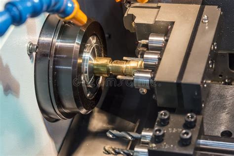 The Multi Function Cnc Lathe Machine Stock Image Image Of Machinery