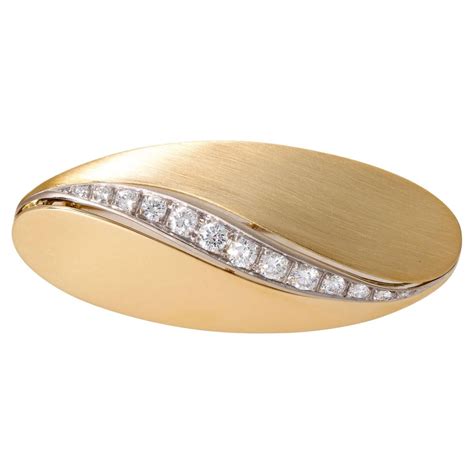 Brosche With 10 Brilliant Also Approx 0 60 Ct For Sale At 1stdibs