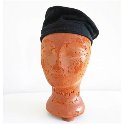 Schwarze Kappe Aus Wolle Wintermütze Unikat