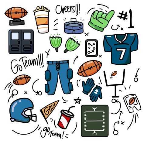 American Football Football Doodle Football Drawing Football