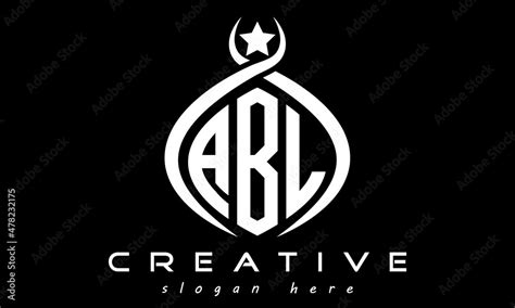 Abl Three Letters Monogram Curved Oval Initial Logo Design Geometric Minimalist Modern Business