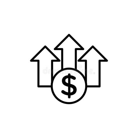 High Revenue Icon Set Margin Growth Pension Vector Symbol In A Black Filled And Outlined Style
