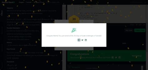 Completed Hackerrank 30 Days Of Code Akshta Shinde Posted On The