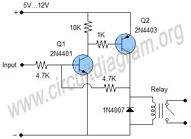 Latch Switch Using Transistors Circuit Diagram