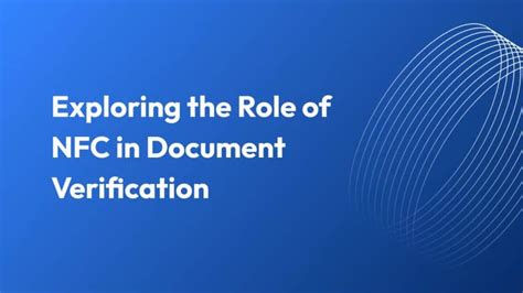 Nfc In Document Verification Alice Biometrics