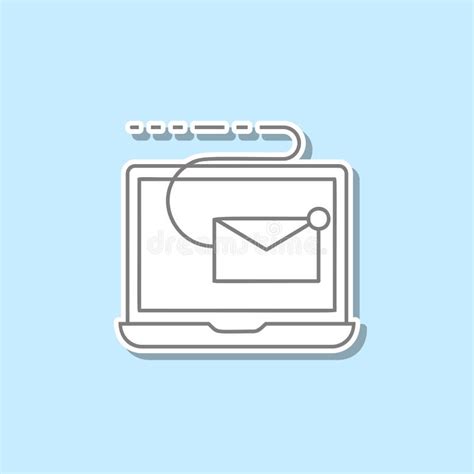 Laptop Receive Email Sticker Icon Simple Thin Line Outline Vector Of Web Icons For Ui And Ux