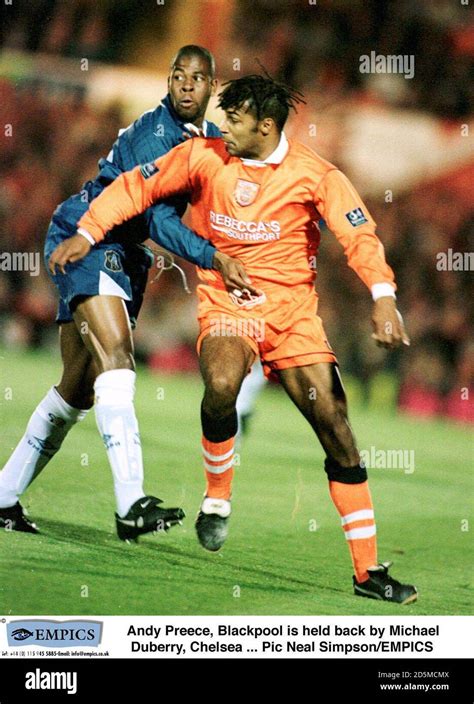 Andy Preece Blackpool Is Held Back By Michael Duberry Chelsea Stock