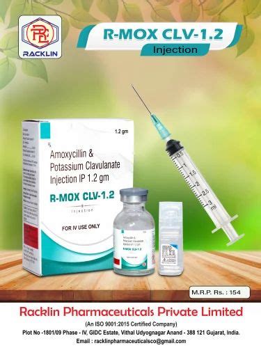 Amoxyclav Amoxycillin Potassium Clavulanate Injection 1 2 Gm At Best Price In Anand