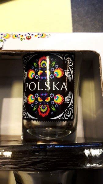 Kieliszek Folklor Polska Czarny 35ml Akcesoria Kieliszki Na Prezent
