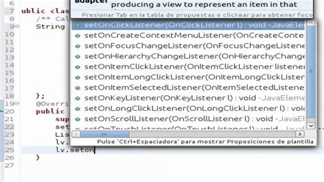 Creando Un Listview En Android Youtube