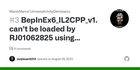 Bepinex6il2cppv15 Cant Be Loaded By Rj01062825 Using Bepinex 672
