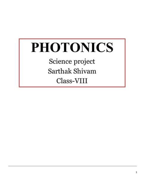 Photonics Docx Physics Science