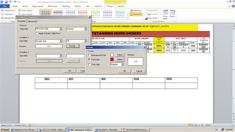 obiee obia sharing center error the conditional format is not inside a table and can therefore