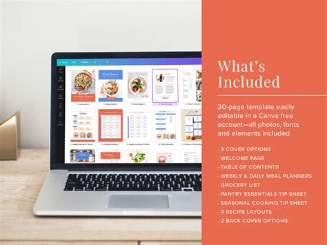 Canva Recipe Book Template Canva Cookbook Template Digital Cookbook