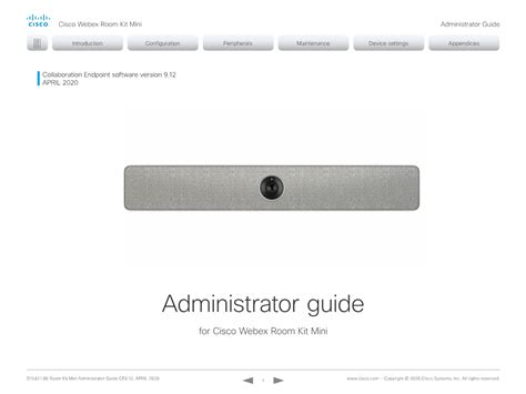 Cisco Webex Room Kit Mini Administrator Guide Docslib